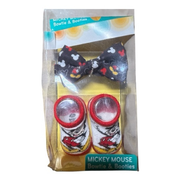 Disney | Accessories | New Disney Baby Mickey Mouse Kids Bowtie Booties ...